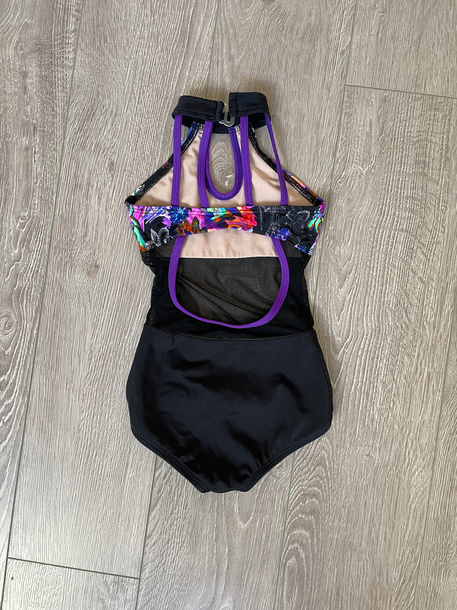 Kandi Kouture, Purple Floral Black Mesh Leotard, CS Child 4 - Final Sa ...